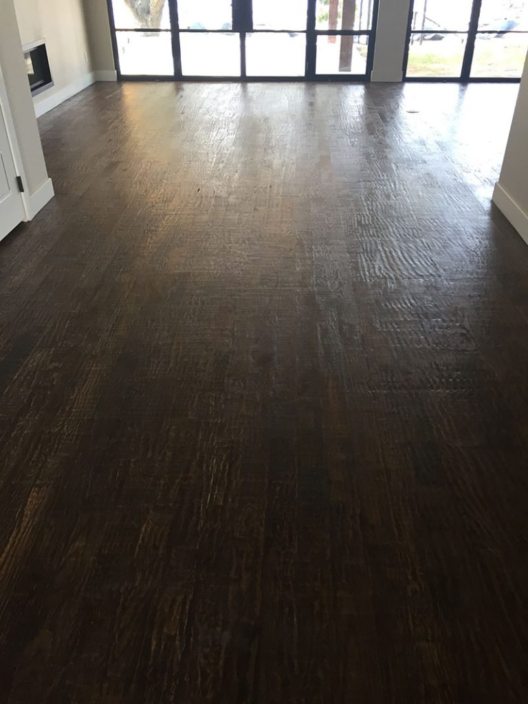 New Red Oak Hand Scrap Installation